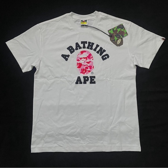 Bape | Shirts | Pink Camo Abc Bape College Tshirt | Poshmark